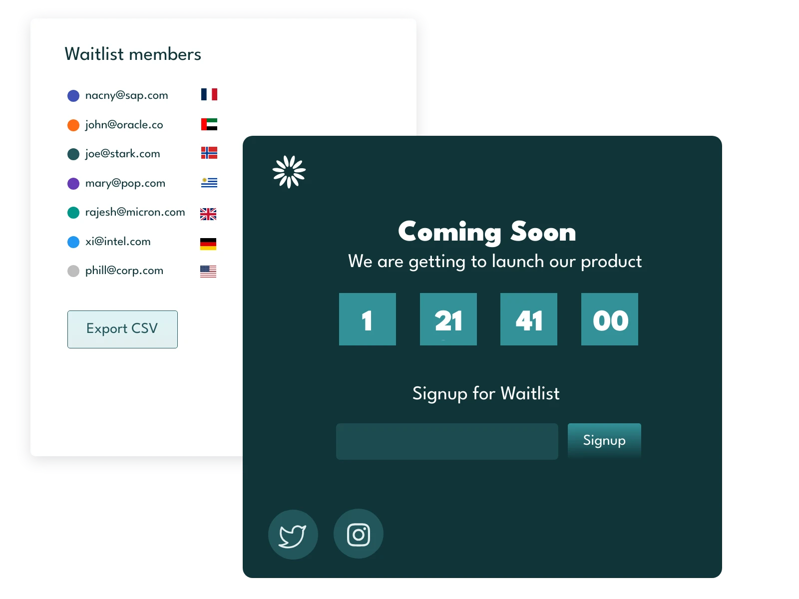 Coming soon landing page for your upcoming product with waitlist Coming soon landing page for your upcoming product with waitlist