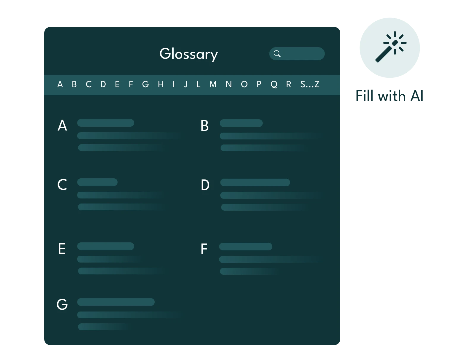Multi page Business Glossary Portal